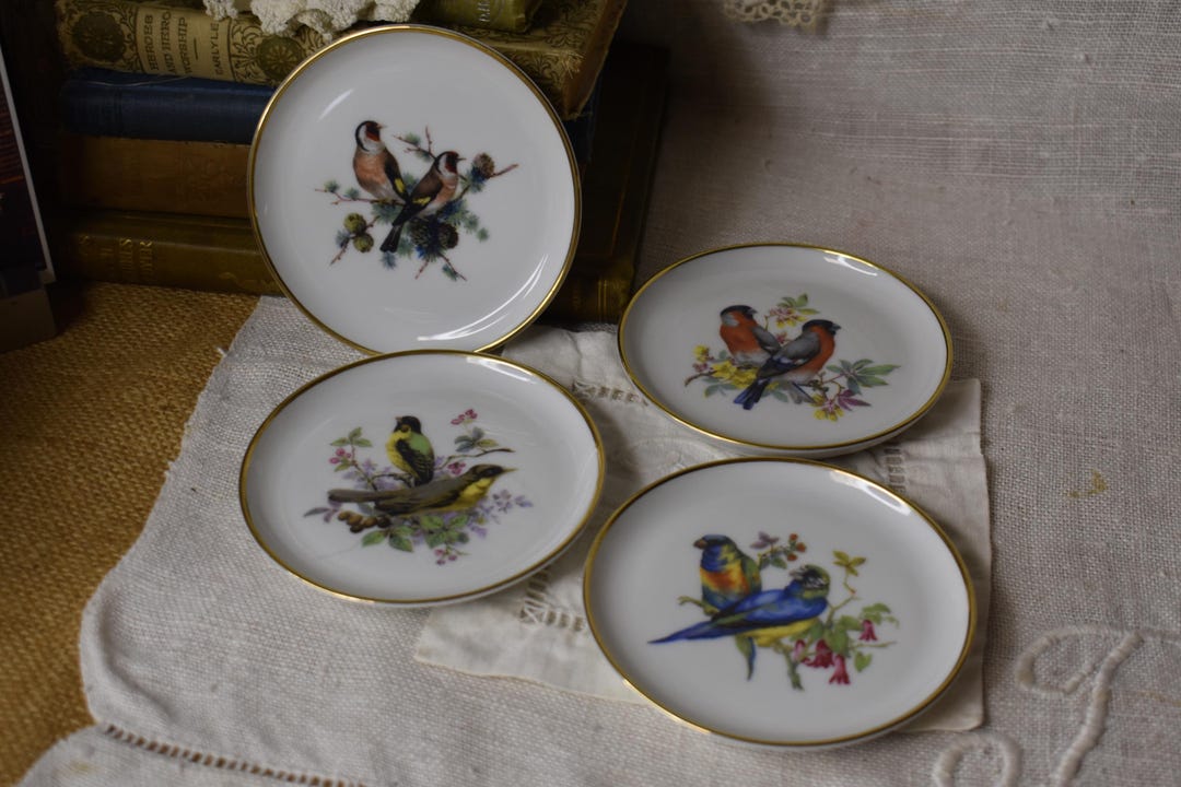 Vintage Kaiser Set of Four Trinket Dishes / Decorative Accent Bird ...