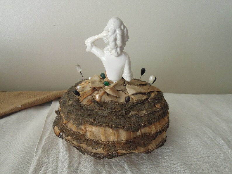 Vintage Porcelain Lady Pin Cushion / Half Doll German Bisque - Etsy