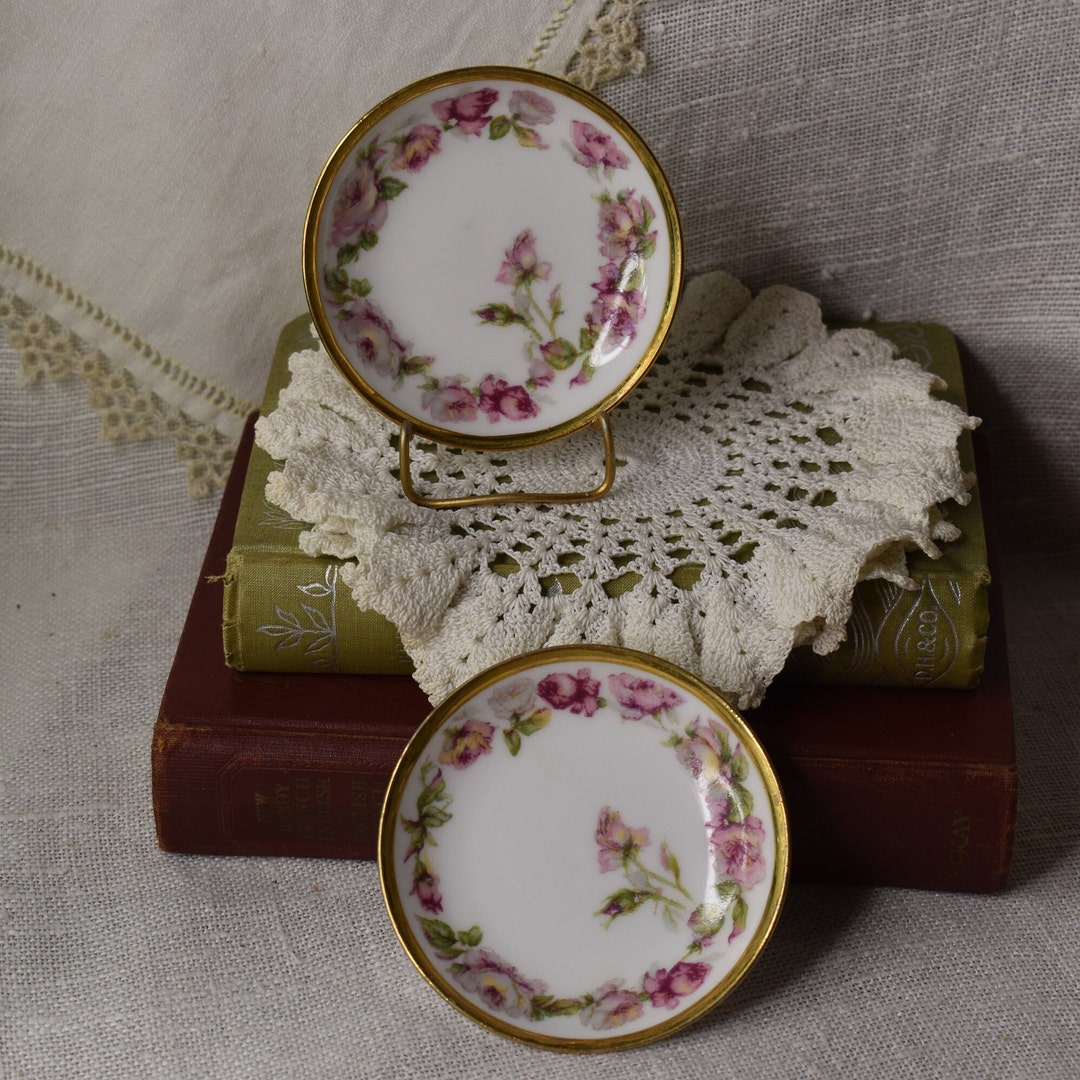 Vintage Two Limoges Butter Pats / Antique French Floral Butter Pats - Etsy