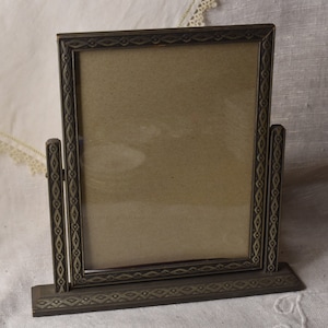 Antique Swinging Picture Frame / Vintage Silver Wood Frame / Wood ...