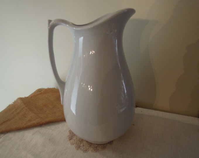 Antique 1850's Ironstone Large Ewer Water Pitcher Bridgwood & Clarke ...