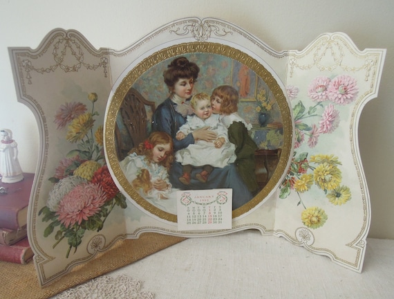 Antique Die Cut Calendar 1902 / Victorian Calendar Die Cut - Etsy