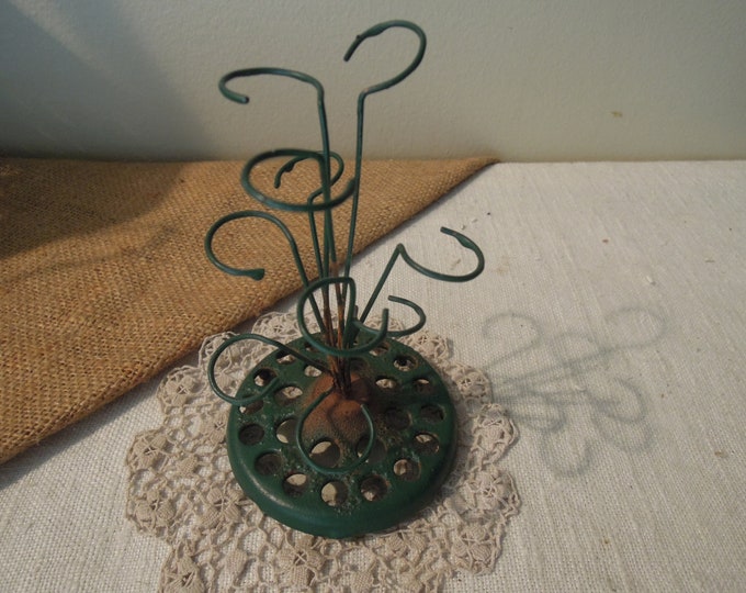 Vintage Metal Flower Frog / Antique Wire Flower Frog / J.P.O. 1 PATD ...