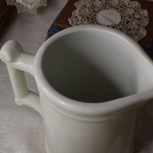 Vintage Ironstone Pitcher / White Irostone Water Pitcher / Simple ...