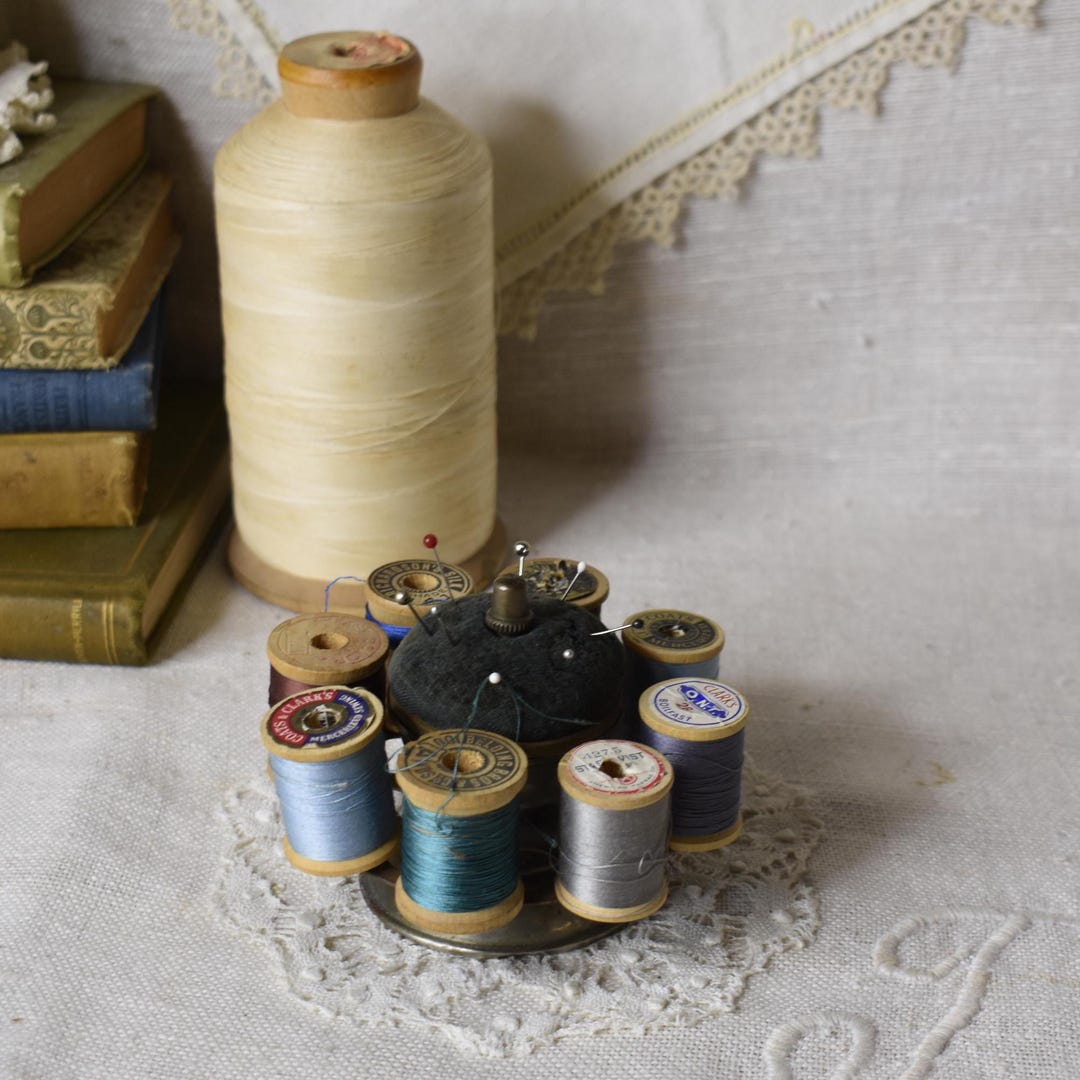 Vintage Victorian Sewing Pincushion Caddy / Antique Sewing Accessory ...