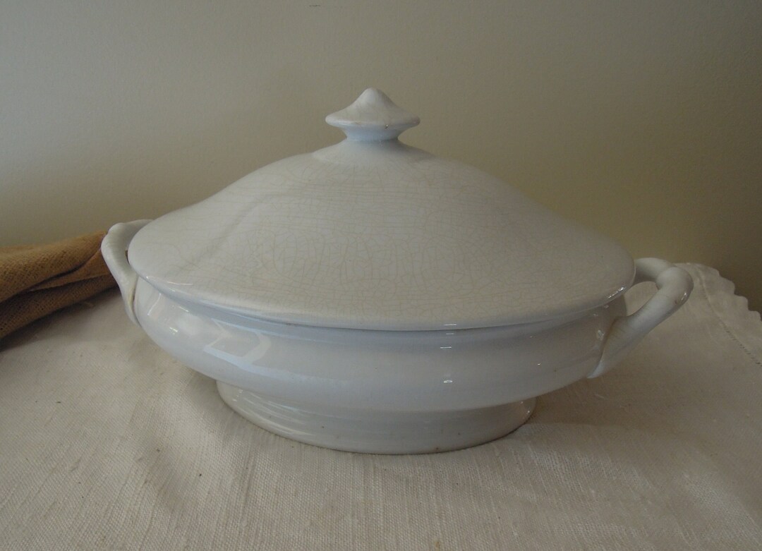 Vintage Ironstone Tureen / Lidded Oval Tureen / T R Boote Royal Patent ...
