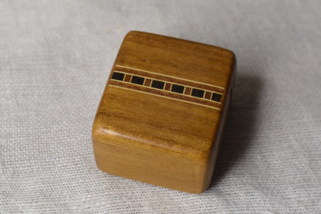 Vintage Postage Stamp Box / Inlaid Wood Stamp Box / Desk Accessory ...