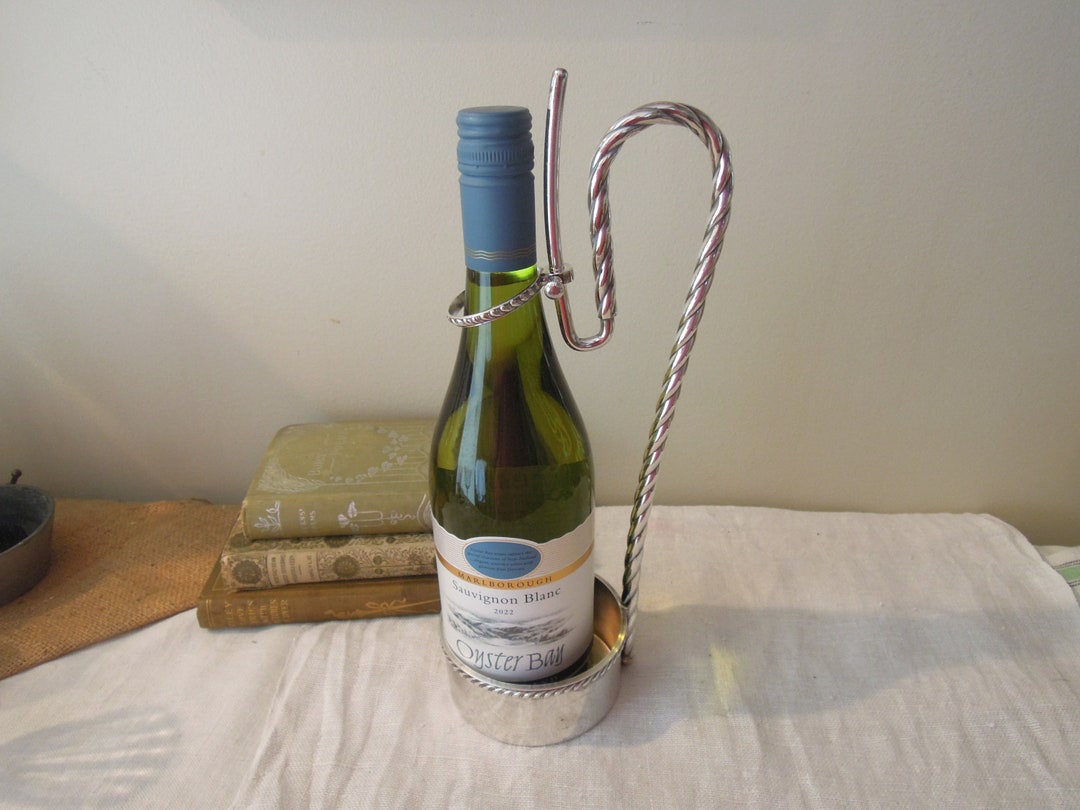 Vintage Silver Wine Holder and Pourer / Wine Bottle Carrier / French ...