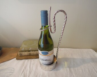 Vintage Wine Bottle Holder-silver Plated - Etsy
