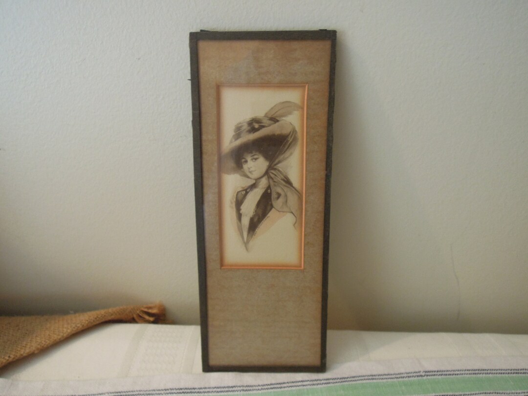 Antique Victorian Lady / Rectangular Framed J Knowles Hare Jr From 1909 ...