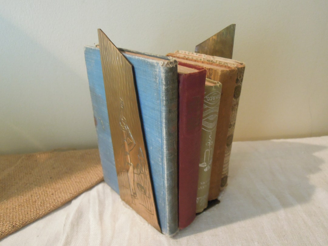 Vintage Brass Judaica Bookends / Mid Century Modern Brass Bookends ...