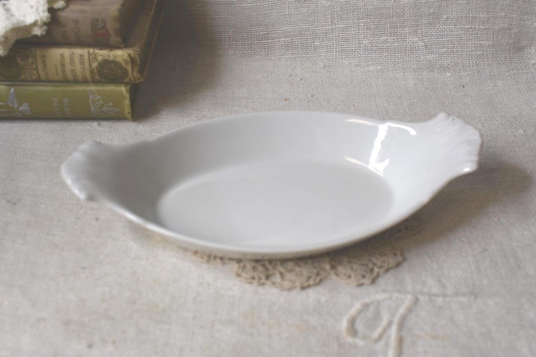 Vintage Apilco Pair of Au Gratin Baking Dishes / Two French Ceramic ...