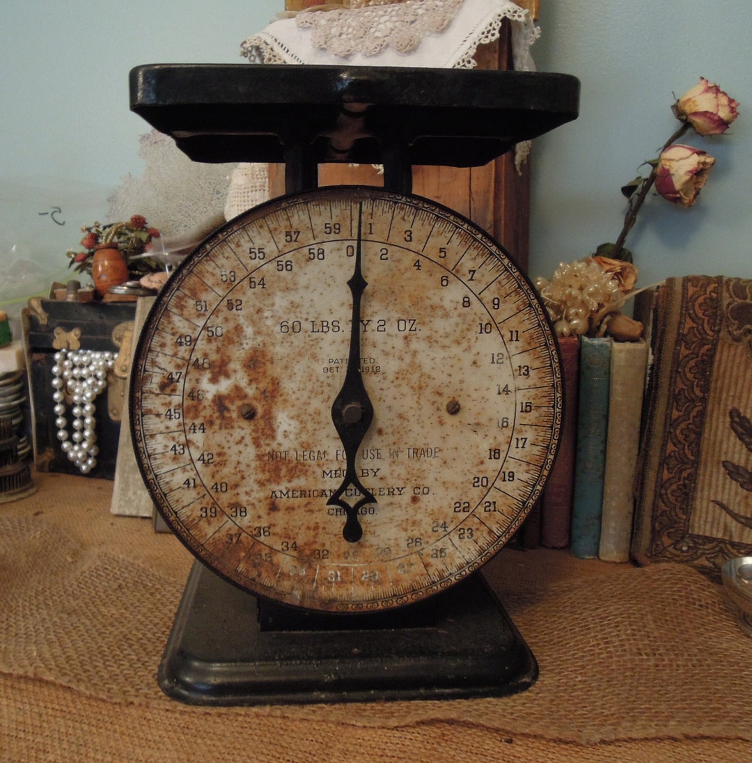 Vintage American Cutlery Co. Scale / Antique Scale 60 Pounds / Black ...