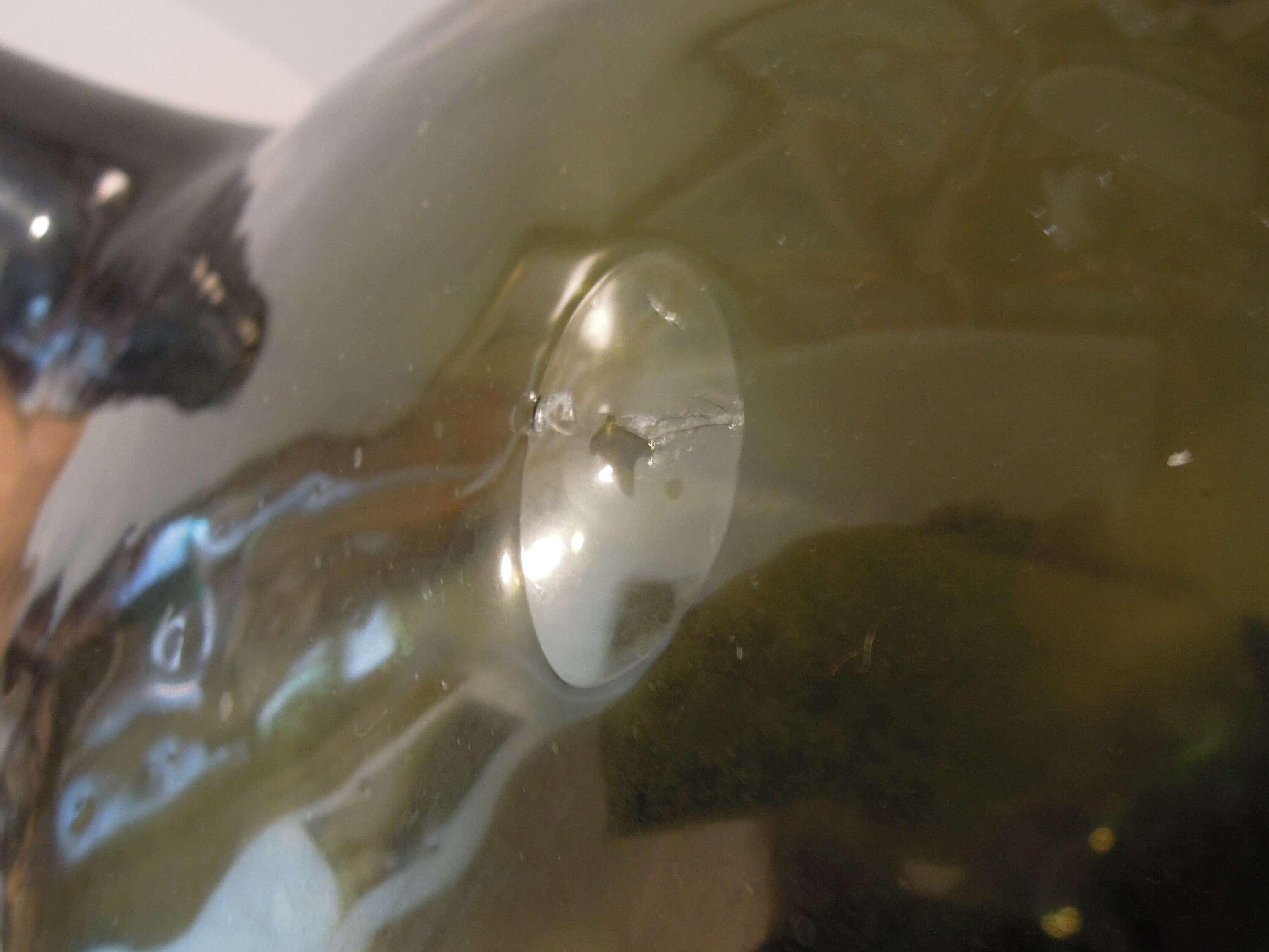 Vintage Kidney Shape Glass Bottle / Vintage Blob Top Green - Etsy