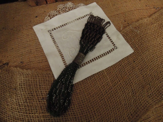 Antique Miser's Purse / Vintage Green Coin Purse / Vi… - Gem