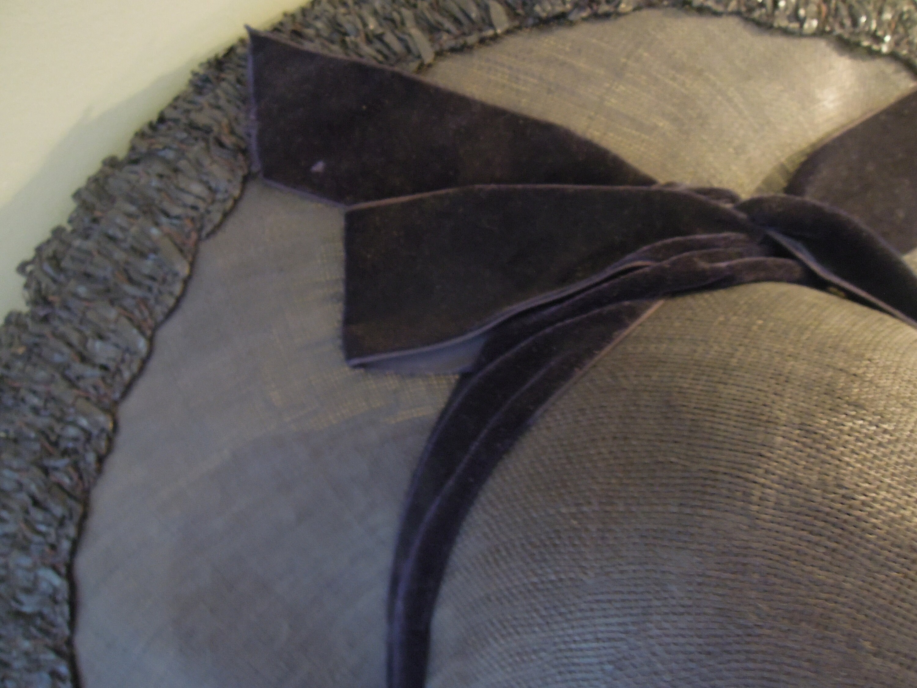 Vintage 1950's Straw Platter Ladies Hat / Navy Hat and - Etsy