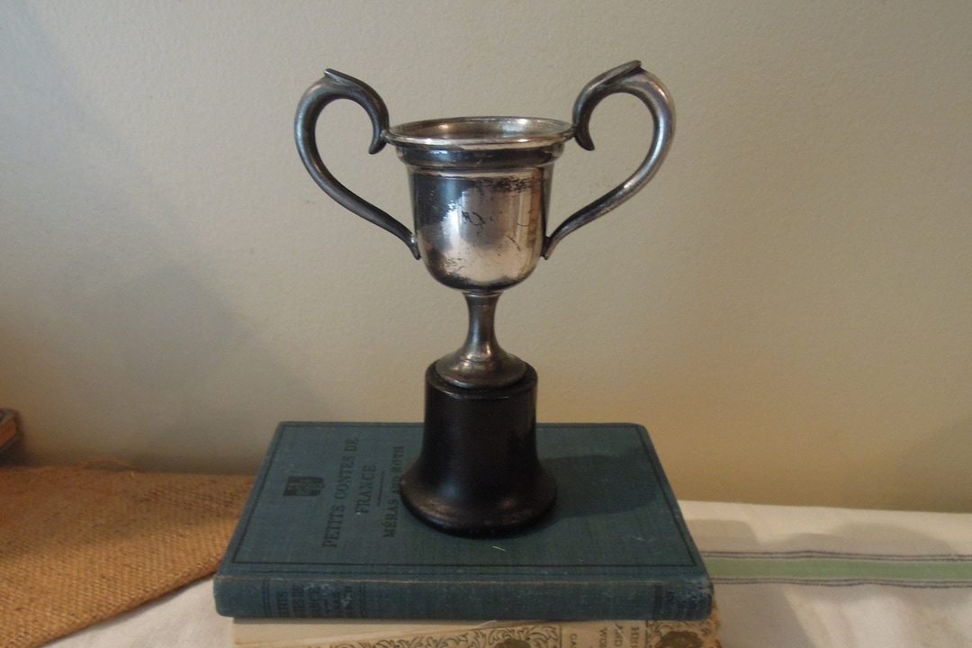 Vintage Silver Plate Trophy Cup / Mini Silver Trophy Cup / Trophy Cup ...
