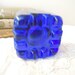 Vintage Glass Blue Ink Well / Square Ribbed Glass Inkwell - Etsy