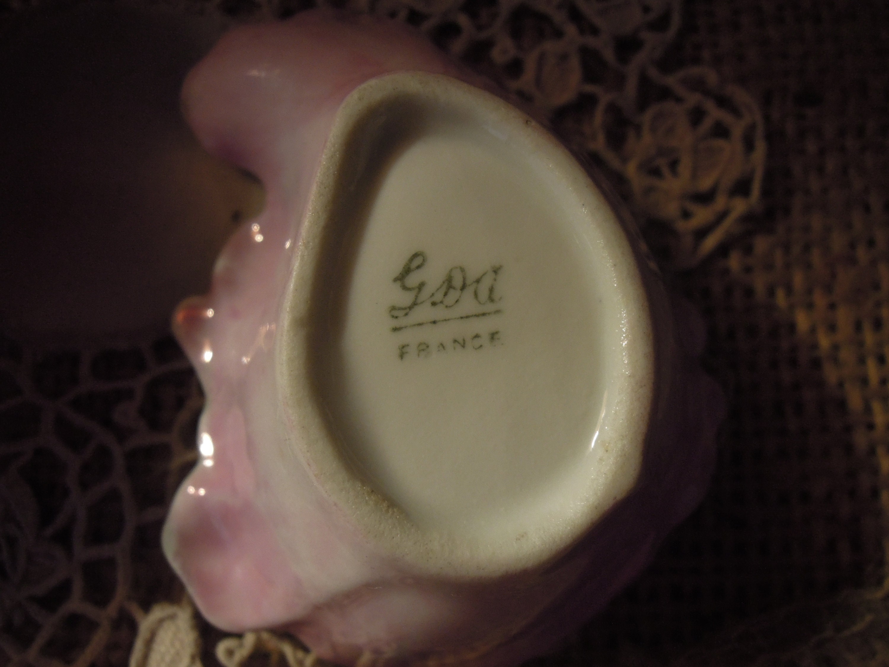 Vintage Set of Goa France Limoges / Limoges Ruffled Oyster Shaped Salt ...