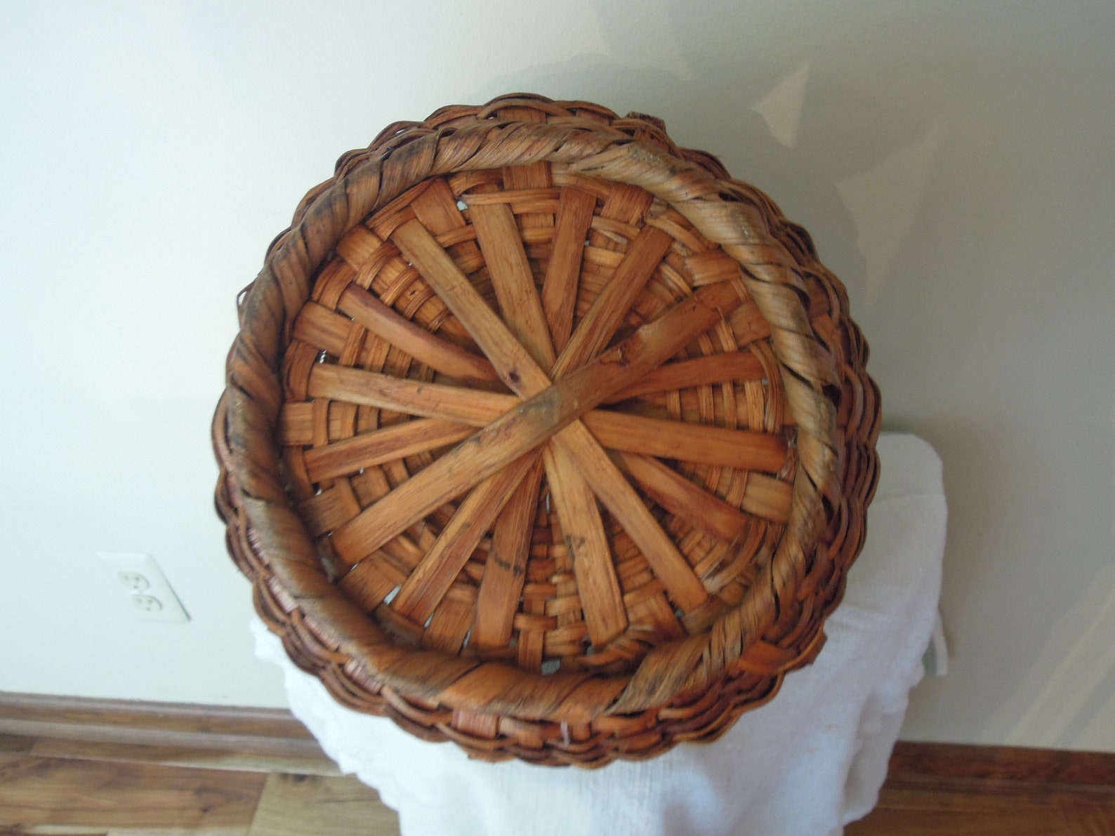 Antique Splint Basket / Vintage Handwoven Primitive Splint - Etsy