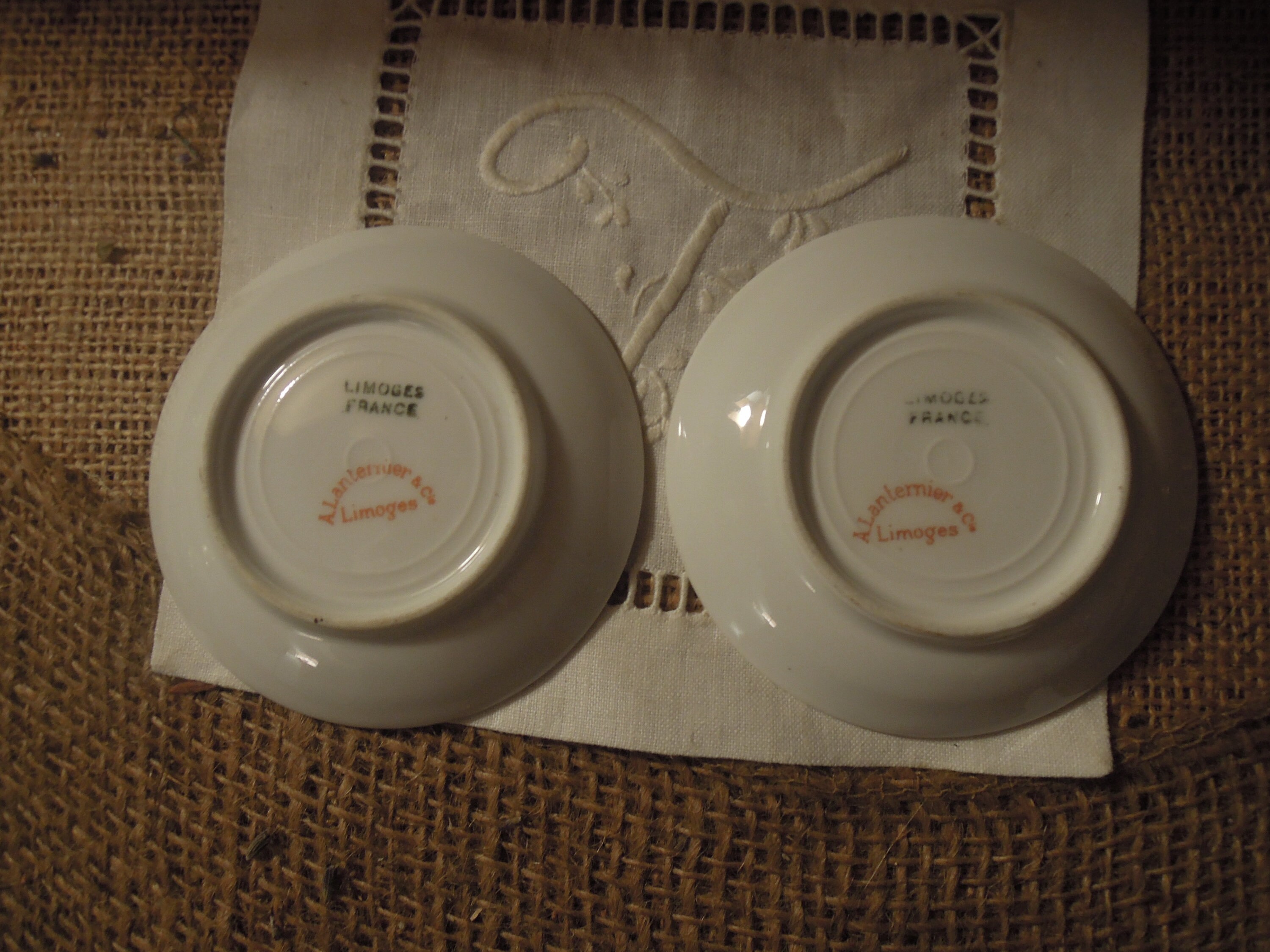 Vintage 2 French Butter Pats / A. Lanternier & Co Haviland Limoges ...