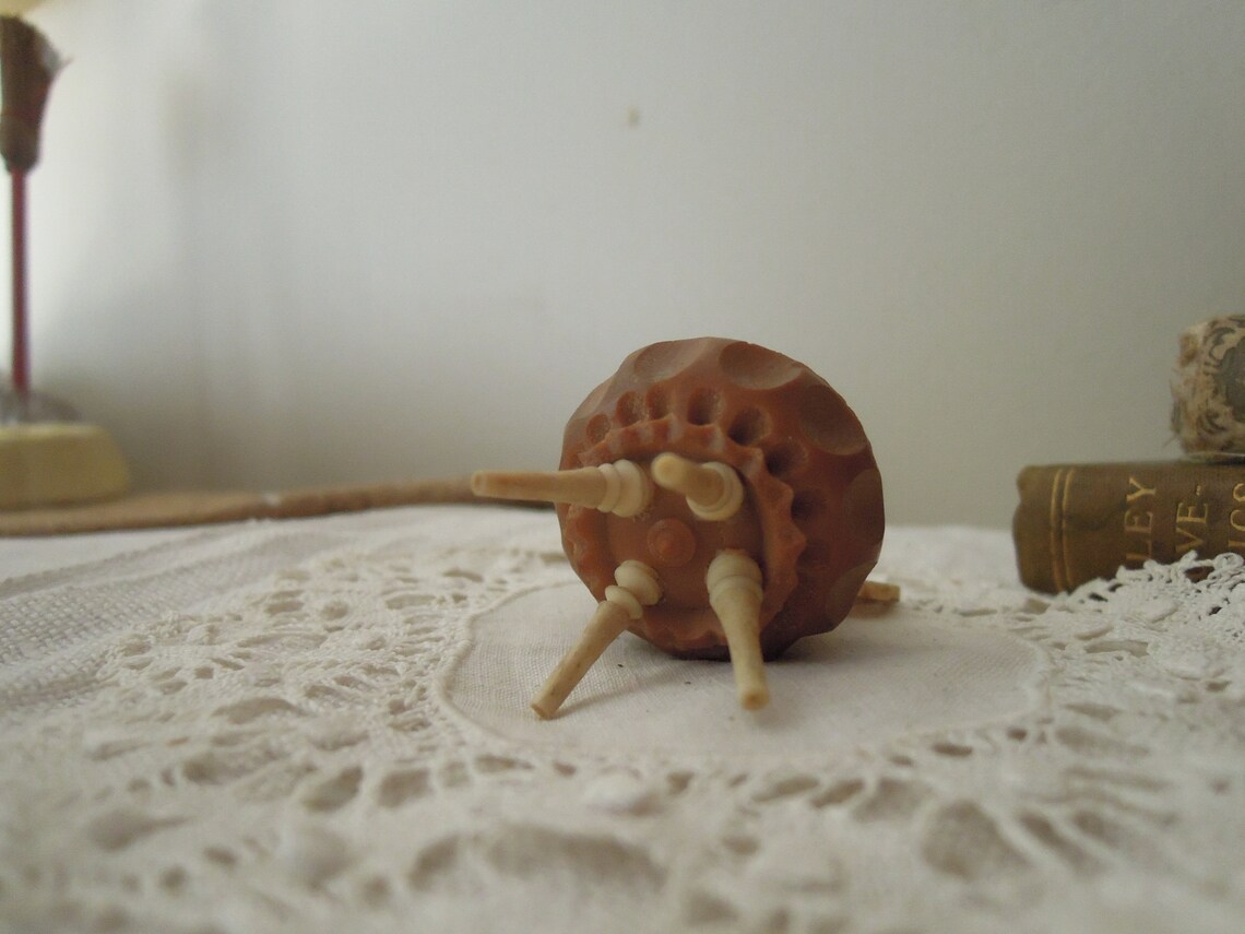 Antique Victorian Carved Coquilla Nut Mini Chair Pin Cushion ...