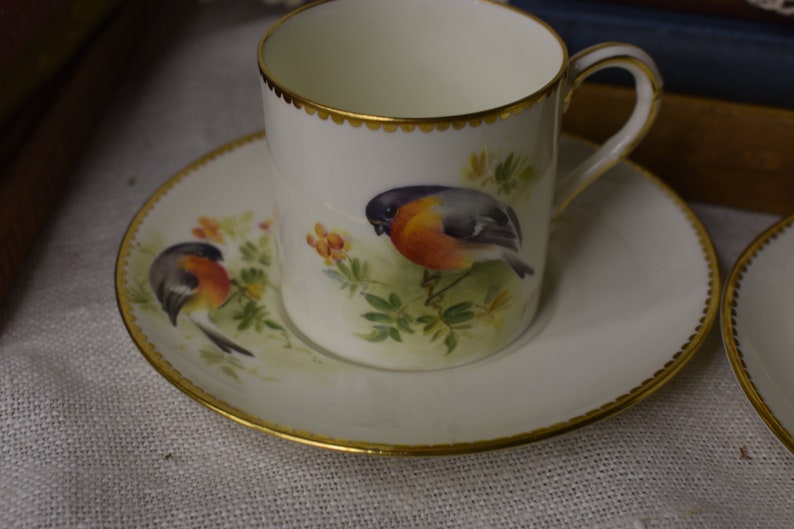 Vintage Royal Worcester Set of Four Cup & Saucer Set / Signed Edward ...