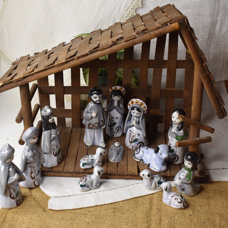 Pottery Nativity Set - Etsy