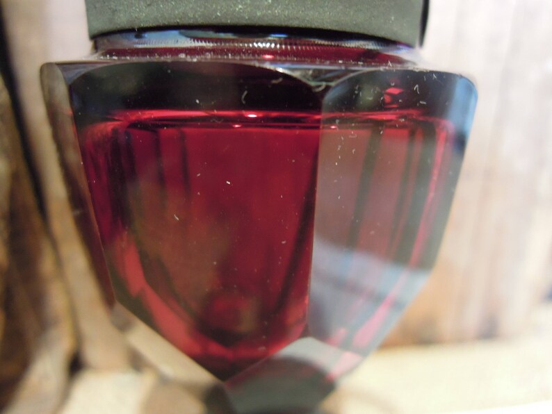 Antique Red Glass Lidded Jar / Vintage Jelly Jar and Spoon / Victorian ...
