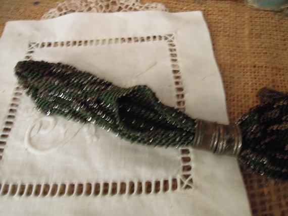 Antique Miser's Purse / Vintage Green Coin Purse / Vi… - Gem