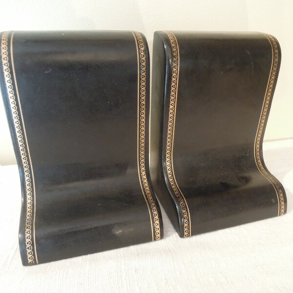 Leather Bookends - Etsy