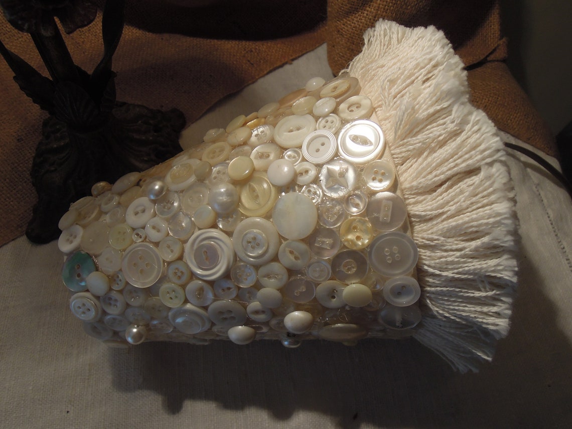 Vintage Button Embellished Lamp Shade / Handmade Lampshade / - Etsy