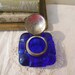 Vintage Glass Blue Ink Well / Square Ribbed Glass Inkwell - Etsy