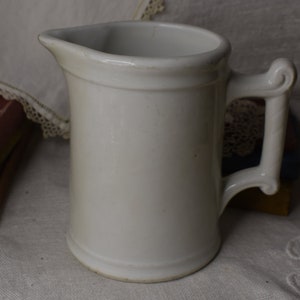 Vintage Ironstone Pitcher / White Irostone Water Pitcher / Simple ...