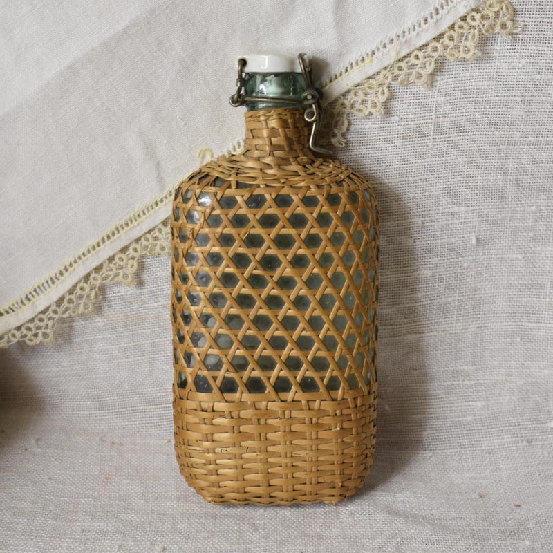 Wicker Bottle - Etsy
