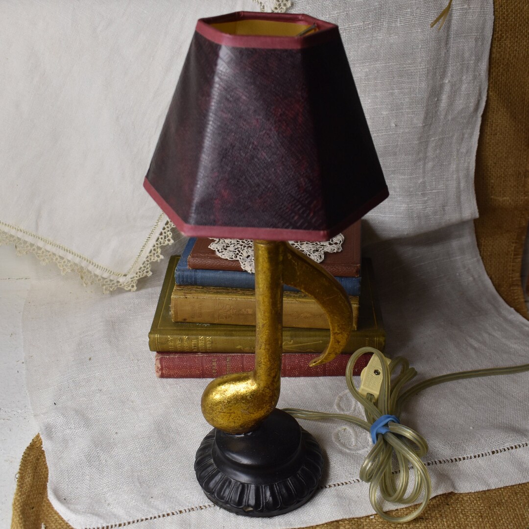 Vintage Florentine Music Note Lamp / Table Lamp Mid-century / Desk ...