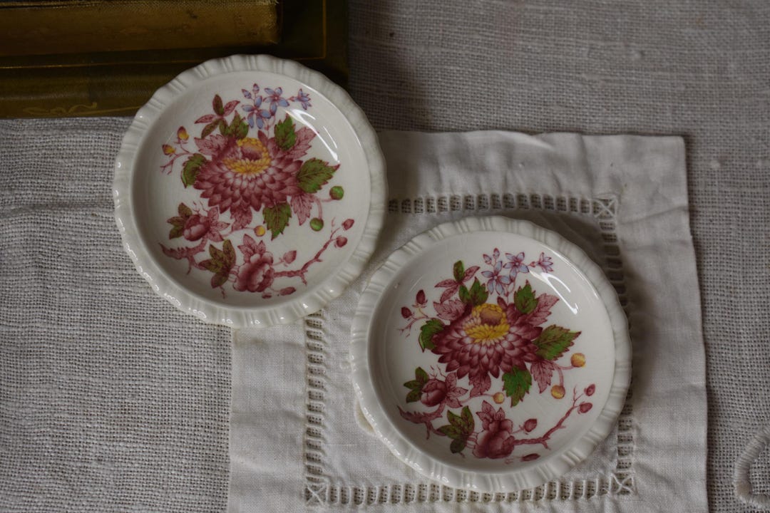 Vintage Spode Butter Pats / Two Copeland Spode / Aster Pattern / Made ...