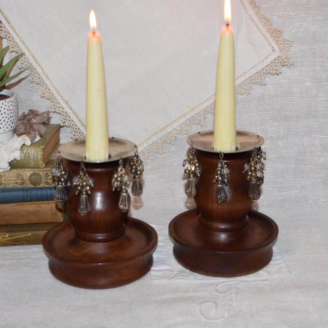 Vintage Bobeche Silver Plate Candle Wax Drip Holders / Bohemian Accent ...