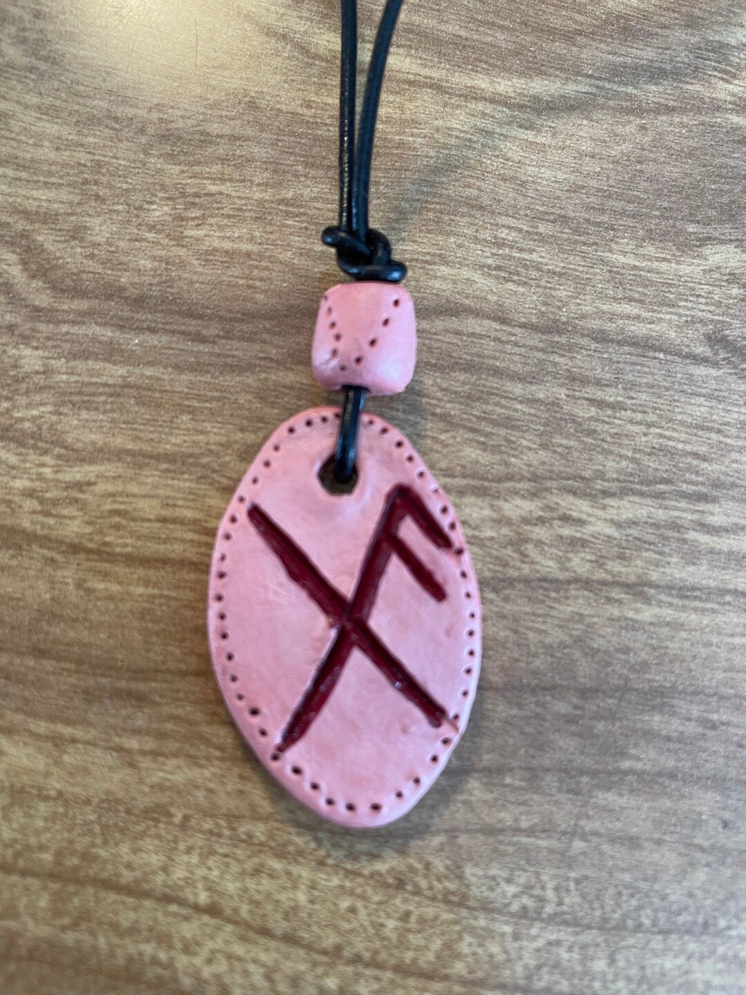 Bind Rune Good Luck Terracotta Clay Pendant - Etsy