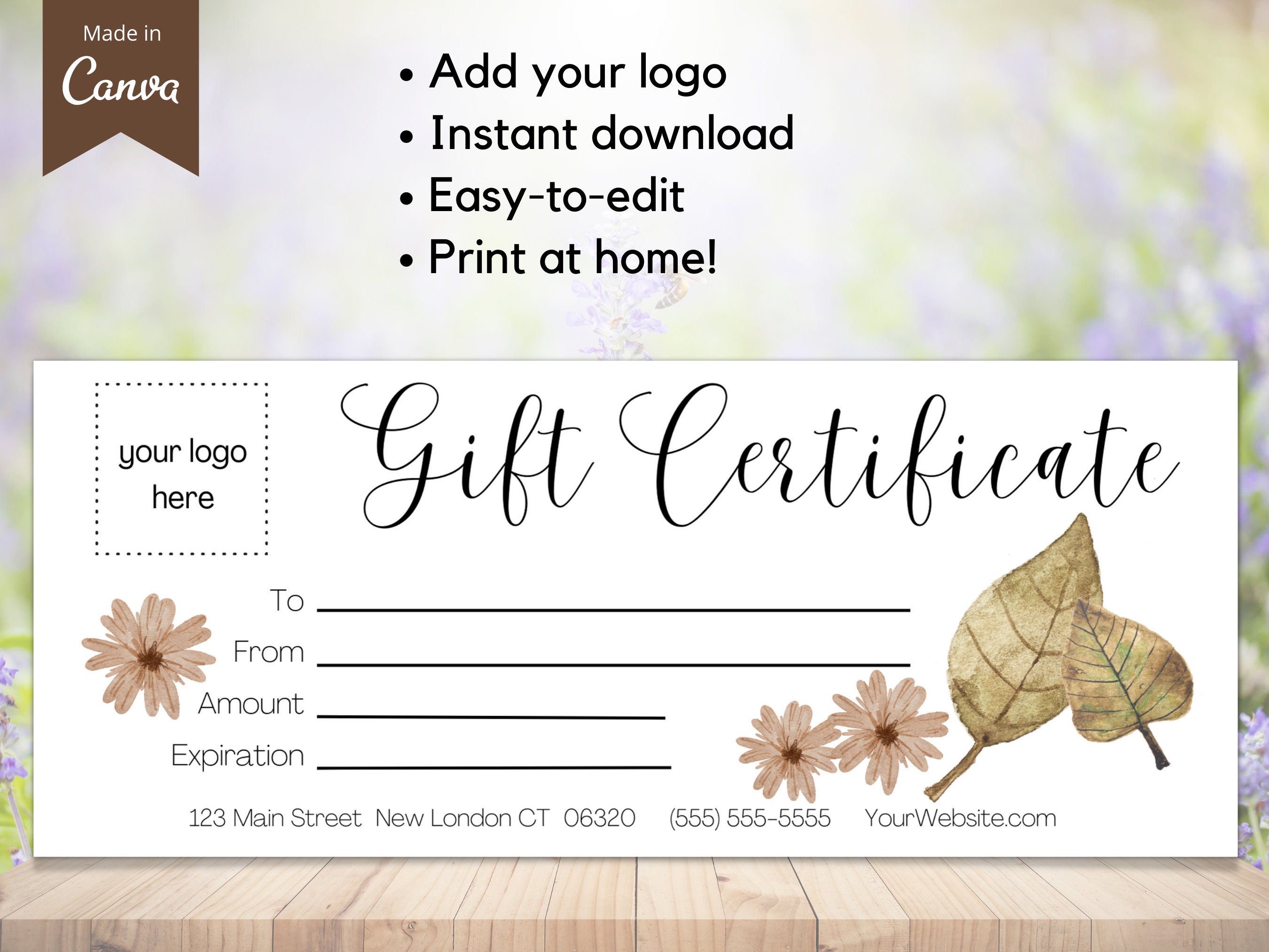 Printable Gift Card Coupons Gift Voucher Gift Certificate Template ...
