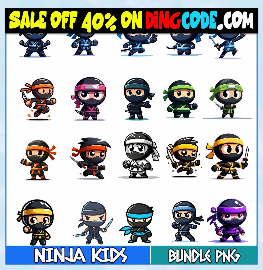 Ninja for Kidz Svg Bundle, Ninja Bundle Svg, Ninja Kid, Funny Ninja Svg ...