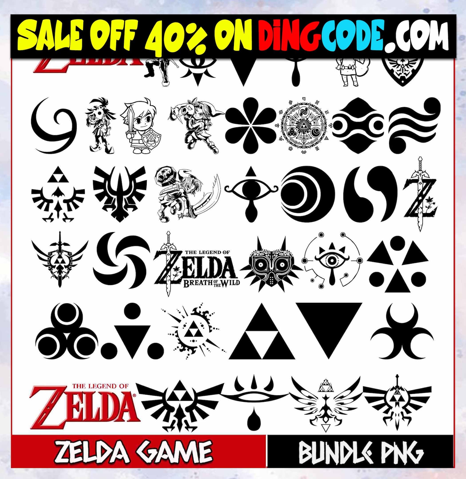 Zelda Game Bundle, Legend of Zelda, Z Bundle, Logo Zelda Svg, Breath of ...