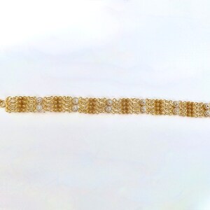 Elegant Vermeil and Sterling Silver 7.5 Bracelet, Sparkling Bracelet ...