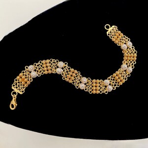 Elegant Vermeil and Sterling Silver 7.5 Bracelet, Sparkling Bracelet ...