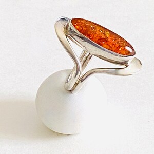 Dominique Dinouart Designs, Sterling Silver Ring With Large Oval Amber ...