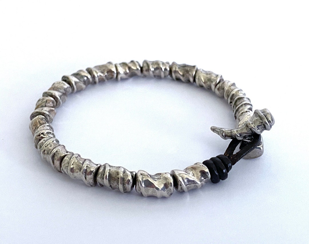 Retired UNO De 50 Artisan Handcrafted Bracelet, 7 1/2" Brutalist ...