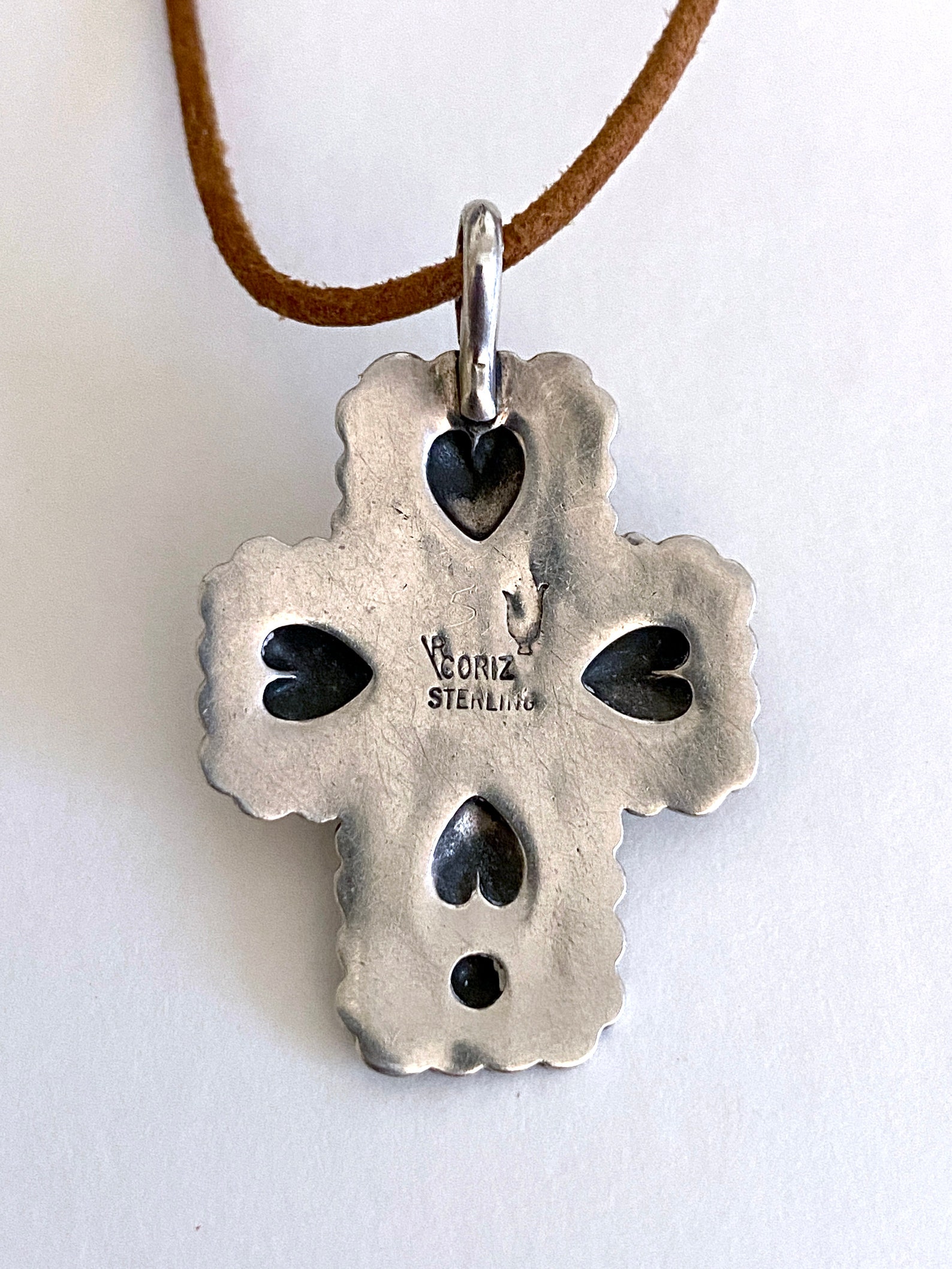 Sterling Southwestern Cross on 18 Leather Cord With - Etsy