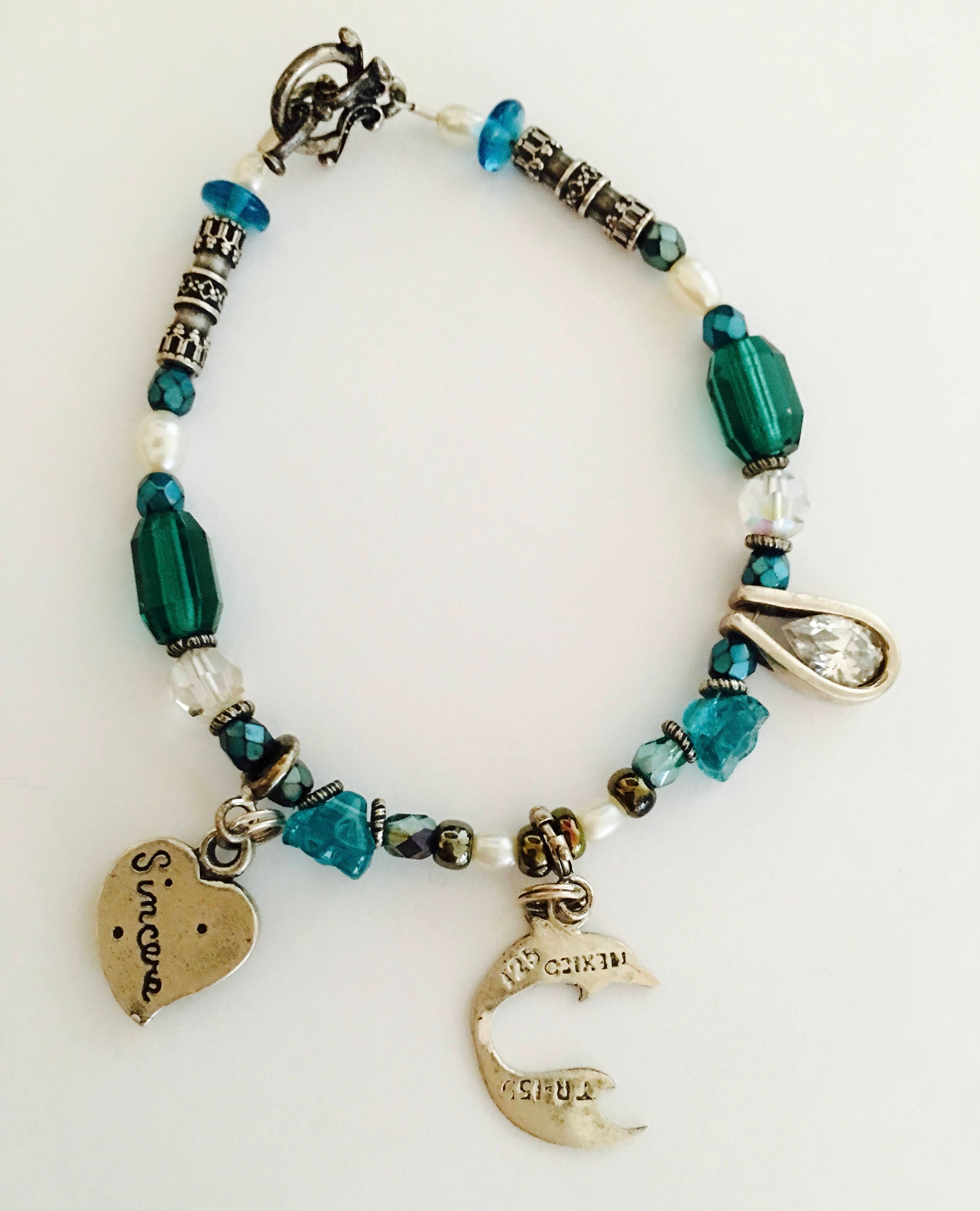 Stacking 7 Bracelet With Sparkling Crystals Silver - Etsy