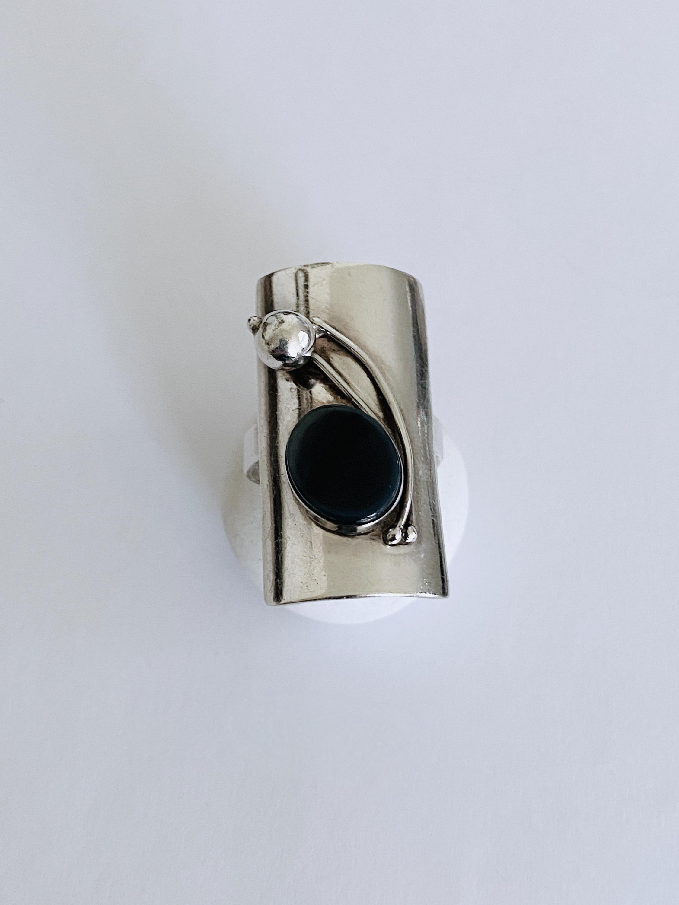 Israeli Artisan Avi Soffner Modernist Ring, Solid Sterling Silver ...