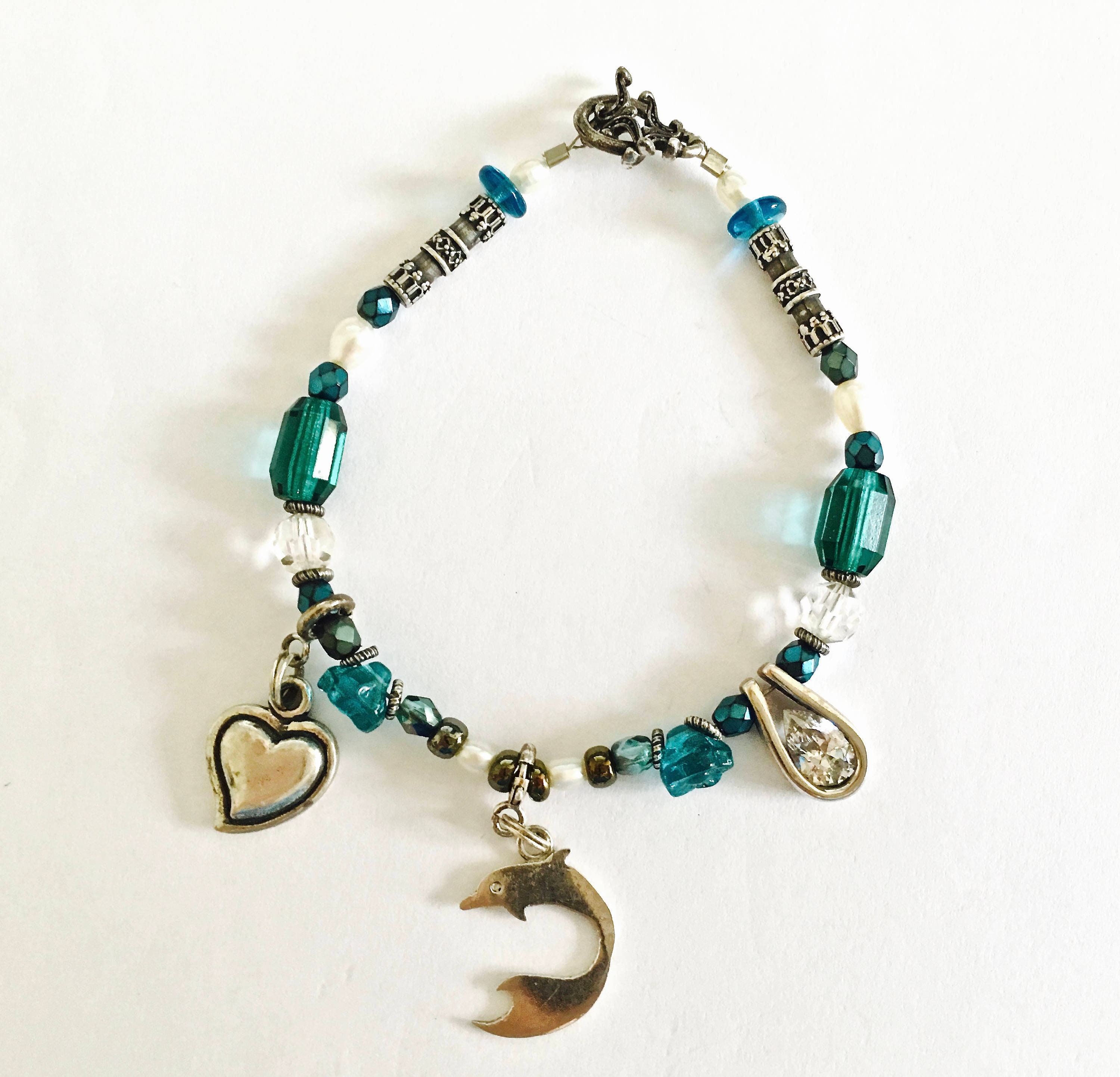 Stacking 7 Bracelet with Sparkling Crystals Silver | Etsy